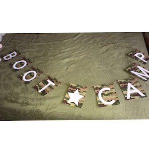 Military Party Boot Camp Paper Garland Banner - Etsy