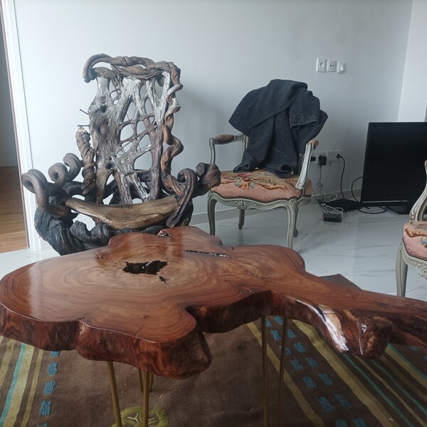 Root Table Solid Coffee Table Teak Wood Side Table Root Wood - Etsy