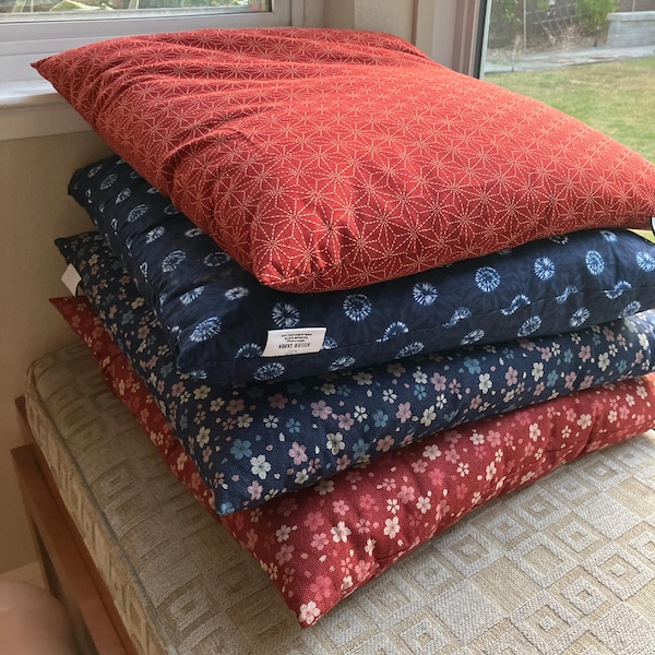 Japanese Zabuton Sitting Floor Cushion (includes Insert and Removable ...