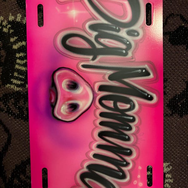 Custom Airbrush License Plate: Personalized Car Tag - Etsy