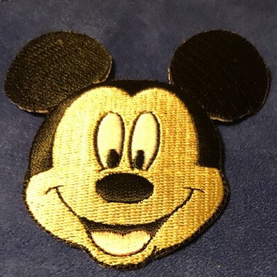 Mickey Mouse Face Patch Disney Mascot Character Craft Apparel Iron-on ...