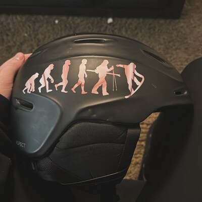 Silver Ski Evolution Sticker - Etsy