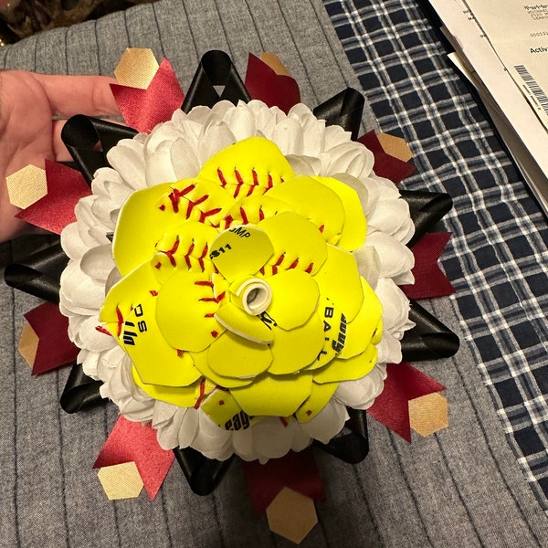 Softball "rose" in Full Bloom - Etsy