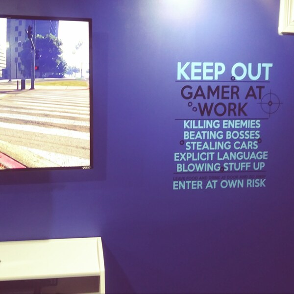 Keep Out Gamer at Work, Warning Sign. Vinyl Wall Art Decal Sticker ...