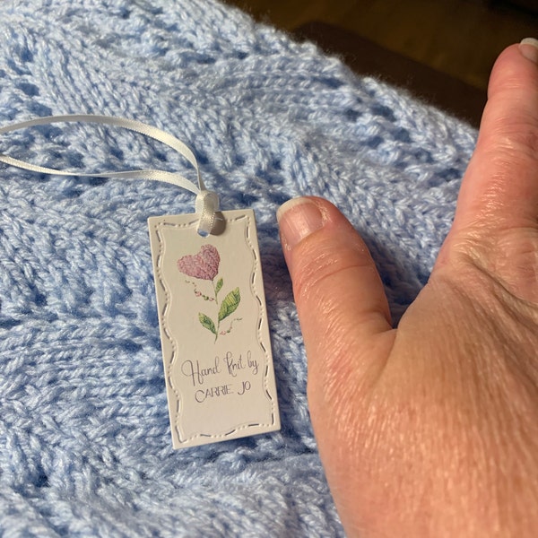 Hand Knit Tags - Set of 15 - Personalized - Store Tags - Handmade ...