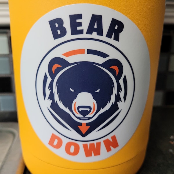 DA BEARS - Chicago Bears Jersey Themed Sticker - Etsy