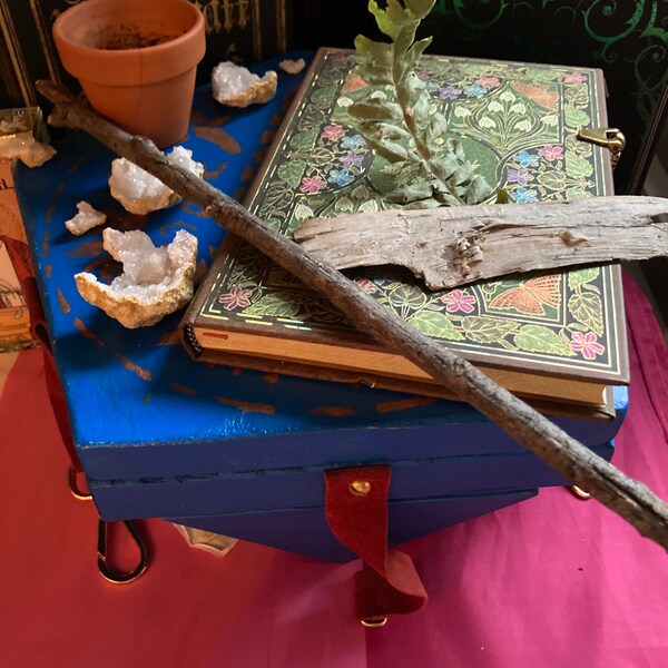 Ceremonial Wand or Scepter With Glass Head and Leather Wrapped Handle ...