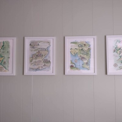 Peter Rabbit Watercolor Map Art Print Easter - Etsy