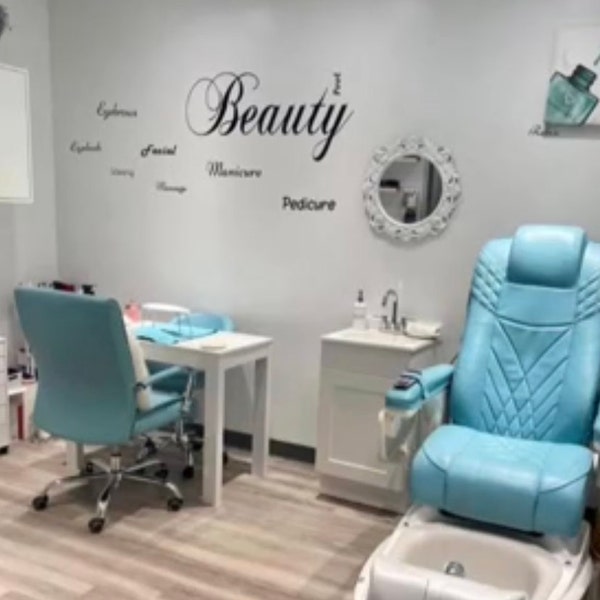 Large Beauty Make up Sign Salon Wall Decal-beauty Salon Words Decal ...