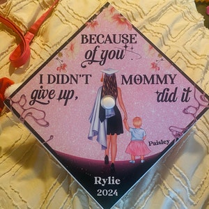 Custom Mommy Did It Graduation Cap Topper, Personalized Mom and Child ...