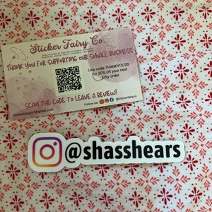 Custom Instagram Sticker, Social Media Sticker, Instagram Sticker, User ...