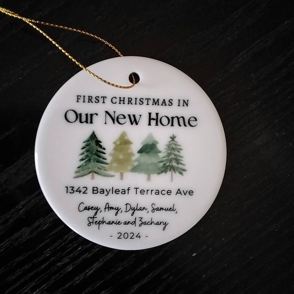 First Christmas in Our New Home Christmas Ornaments, Personalized Our ...
