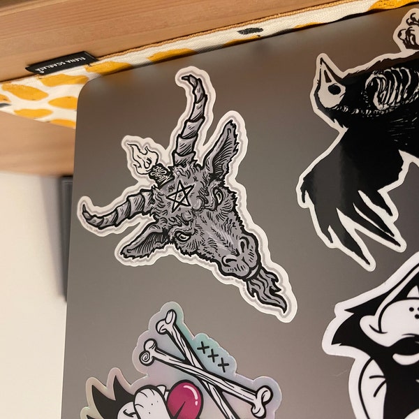 The Noble Baphomet - Humanism With Horns - Sticker Illustration ...