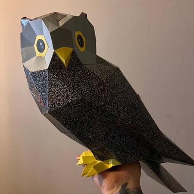 Papercraft Owl PDF, SVG for Cricut Projects Papercraft 3D Owl Decor Low ...