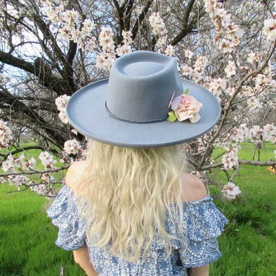 Laguna Wide Brim Hat, Australian Wool, Felt Hat, Stiff Brim, Rancher ...