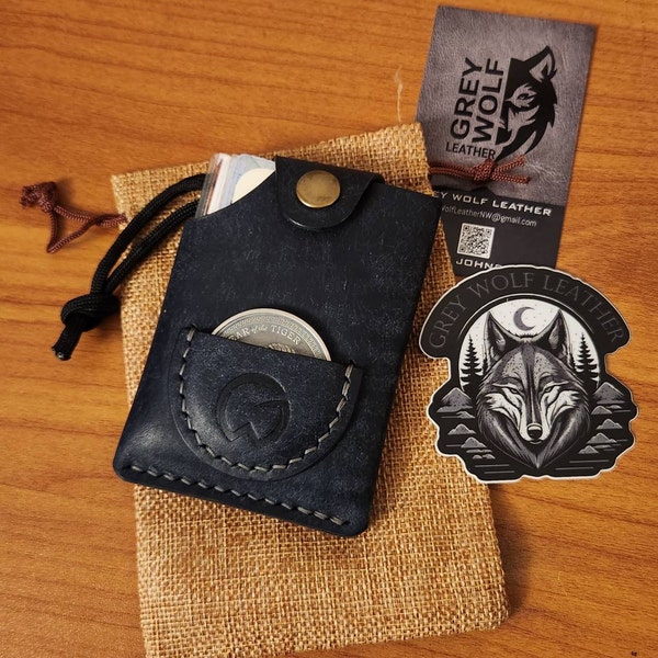 Leather Wallet Handmade, Minimalist Leather Wallet, Slim Wallet, EDC ...