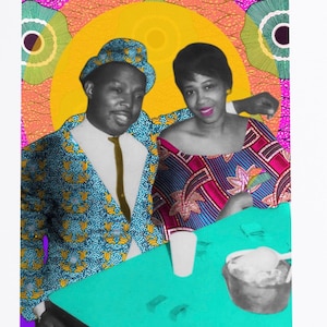 Sadé Print A4 / A3 Digital Collage Black Art - Etsy