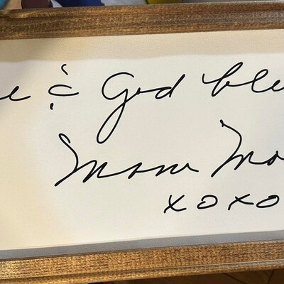 Custom Handwriting Sign Canvas - Etsy