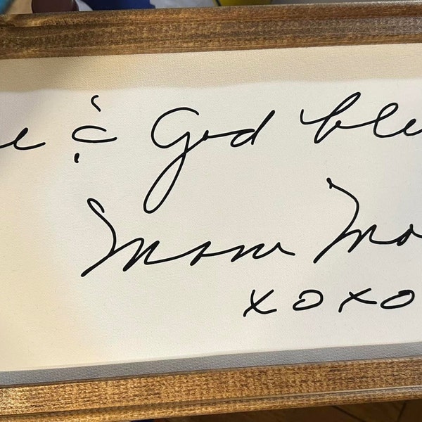 Custom Handwriting Sign | Canvas - Etsy