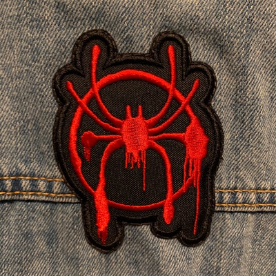 Spider-man Miles Morales Graffiti Chest Emblem Embroidered Patch, Iron ...