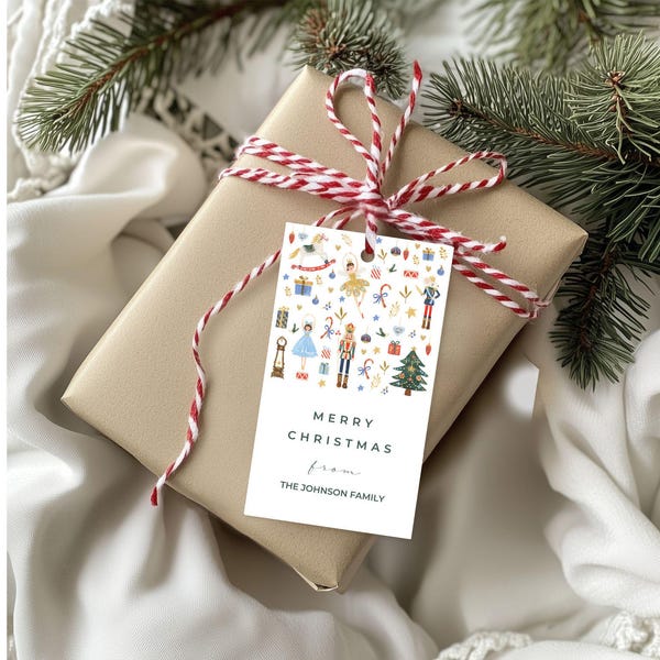 Gift Tag Mockup, Favor Tag Mockup, Blank 2x3,5 Labels, Two Rectangular ...