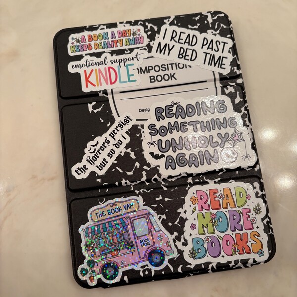 Clear Floral Open Book Sticker, Book Stickers, Trending Stickers ...