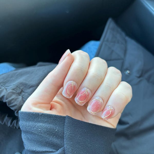 Y2K Star Blue Press on Nails Short Almond Nails/y2k Nails/gyaru Nails ...