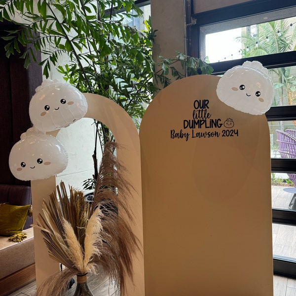 21" Dumpling Bao Bun Jumbo Balloon | Little Dumpling Baby Shower Party ...