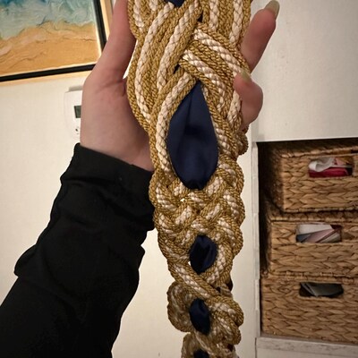 Handfasting Cord Natural With Emerald Bloom Bespoke Artisan Celtic Knot ...