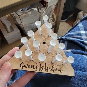 Personalized Triangle Peg Jump Game / Golf Tee / Solitaire/ Gift ...