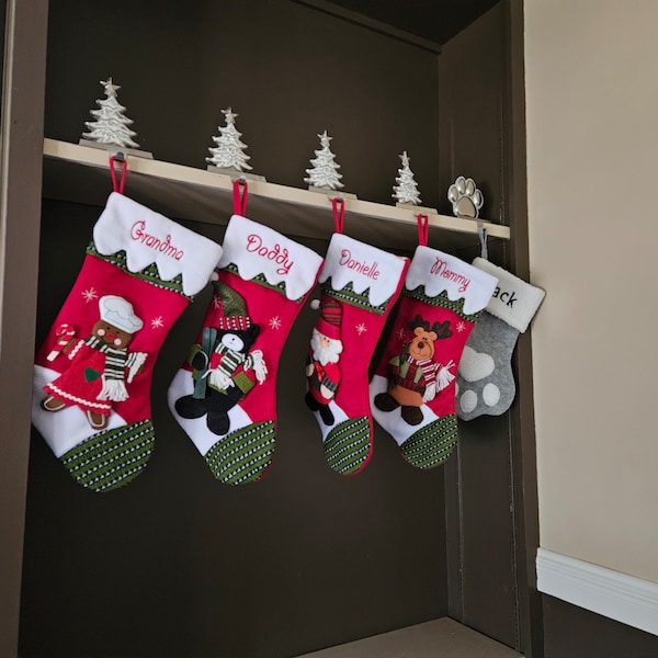 Personalized Snow Cap Christmas Stockings - 3-D Plush Character ...