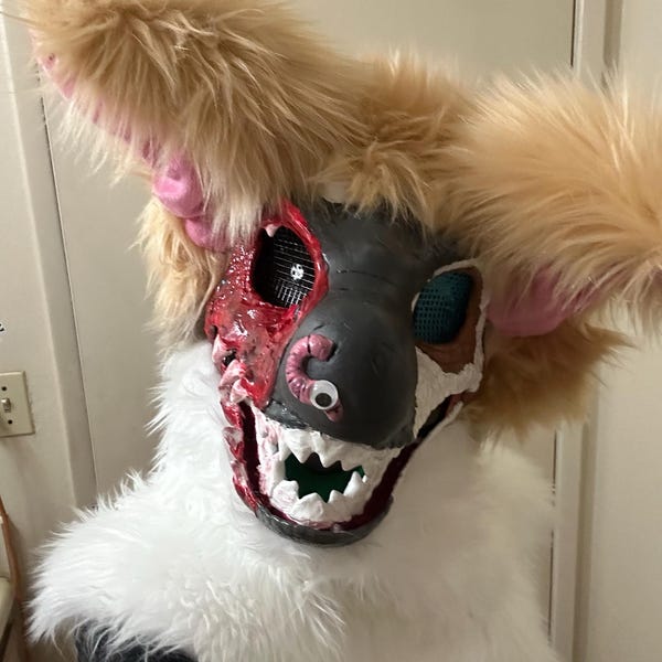 Digital Item!! Dino Mask Raptor Fursuit Hood Pattern + Tutorial ~ PDF ...