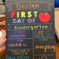 2-in-1 FRENCH First Day of School Sign, First Day of School Version ...