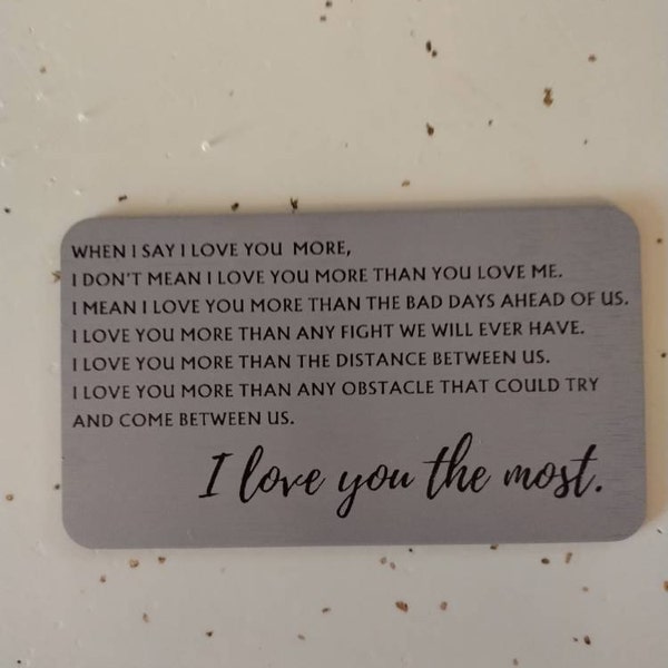 Personalized Metal Engraved Card for Wallet, Custom Wallet Insert for ...