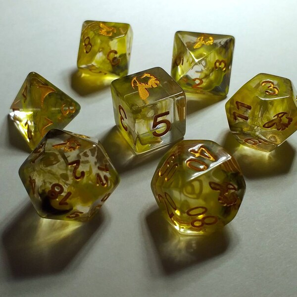 Dice RPG Set of 7 'spirit Of' Hornet Dice , Dungeons and Dragons ...