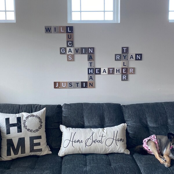 3x3 Scrabble Tiles, Scrabble Letters - Scrabble Wall Decor, Scrabble ...
