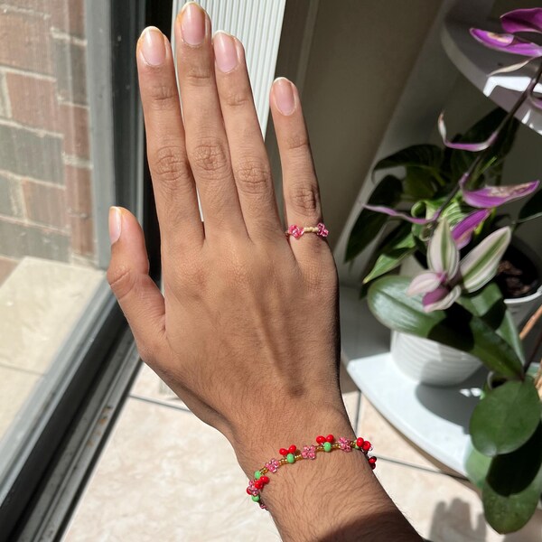 Mountain Skies Bracelet | Beaded Flower Bracelet | Colorful Beaded Bracelet | Daisy Beaded ...