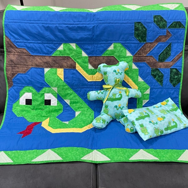 Snake Quilt Pattern, Easy Pieced Image Style (3 Sizes) - Etsy