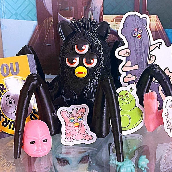 Beelzefurb 90s Nostalgia Cursed Gift Goth Decor Meme Figure - Etsy