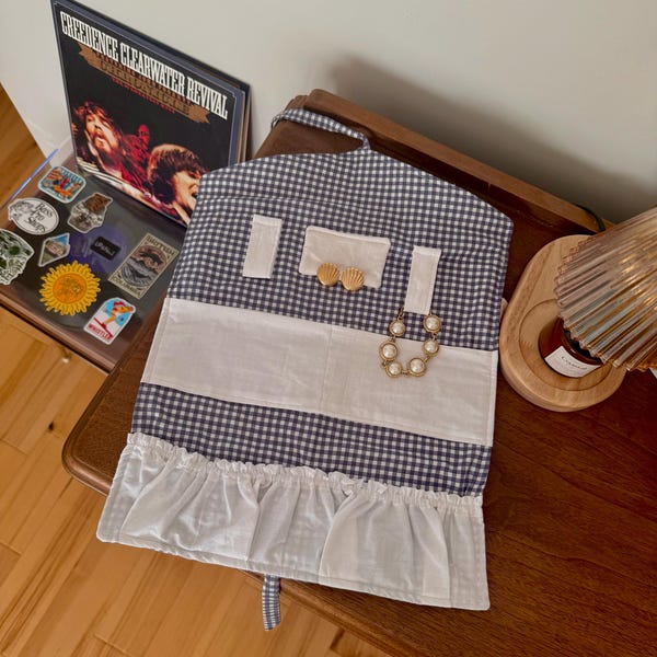 Quilted Jewelry Roll-up Bag PDF Sewing Pattern: Beginner Sewing Project ...
