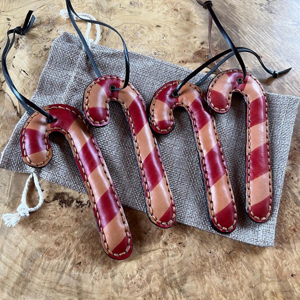 Star - Leather Christmas Tree Ornament - Holiday - Handmade - Unique - Etsy