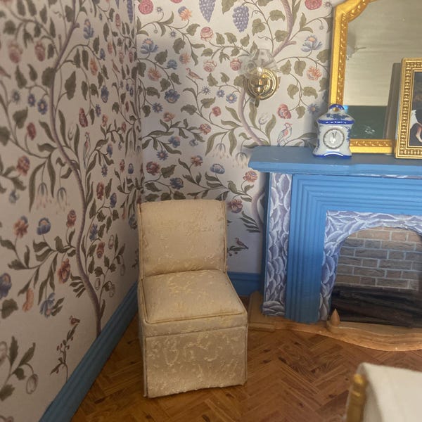 Miniature Dollhouse 1:12 Scale Bathroom Model Toilet Bathtub Washstand ...