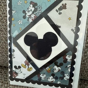 Mickey Mouse Thanks Card-disney Card-mickey Mouse Thank-you Card ...