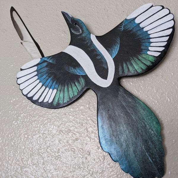 Ceramic Flying Magpie Wall Decor - Etsy