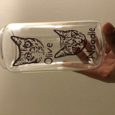 Custom Pet Glass,custom Pet Portrait,pet Gift,personalized Dog Mug ...