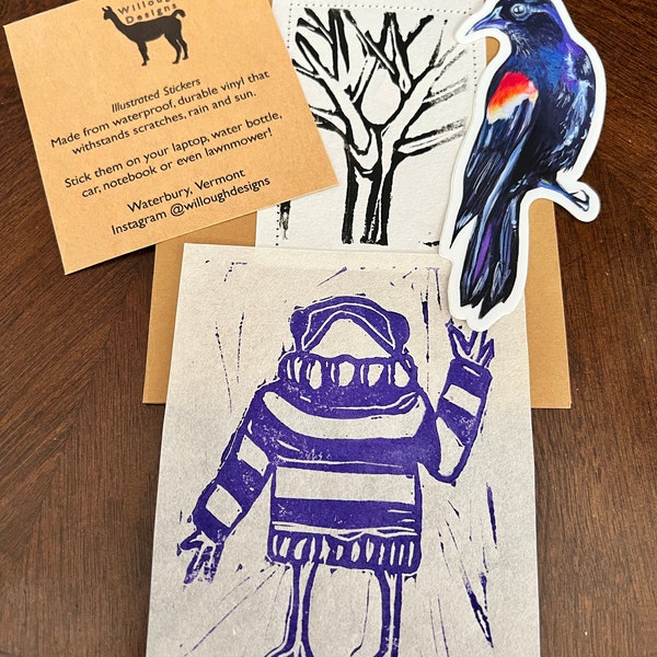 1x3" Red Tailed Hawk Sticker, Water Bottle Sticker, Waterproof, Vermont ...