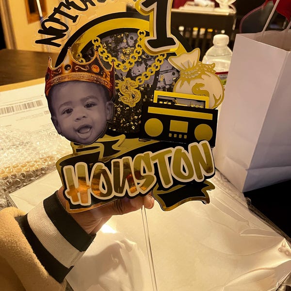 Notorious One Light up Cake Topper - 1st Birthday Party Decoration - Etsy