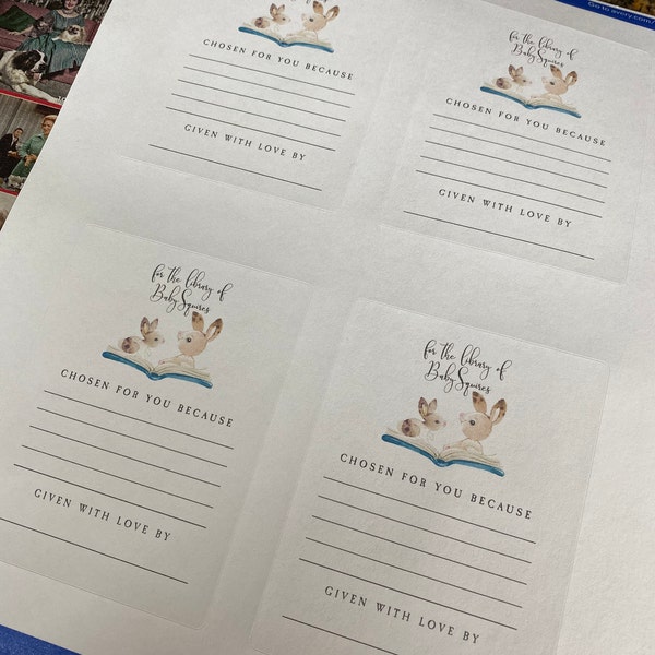 Storybook Book Plate Template, Book Themed Baby Shower, Printable ...