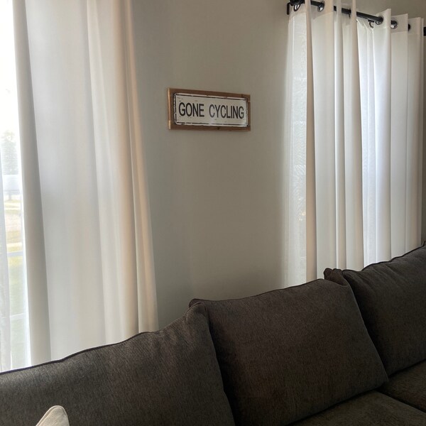 Gone Cycling Metal Street Sign Reclaimed Wood Frame FREE SHIPPING - Etsy