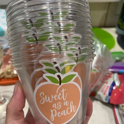 PEACH PARTY CUPS Peach Birthday Party Peach First Birthday Peach 1st ...